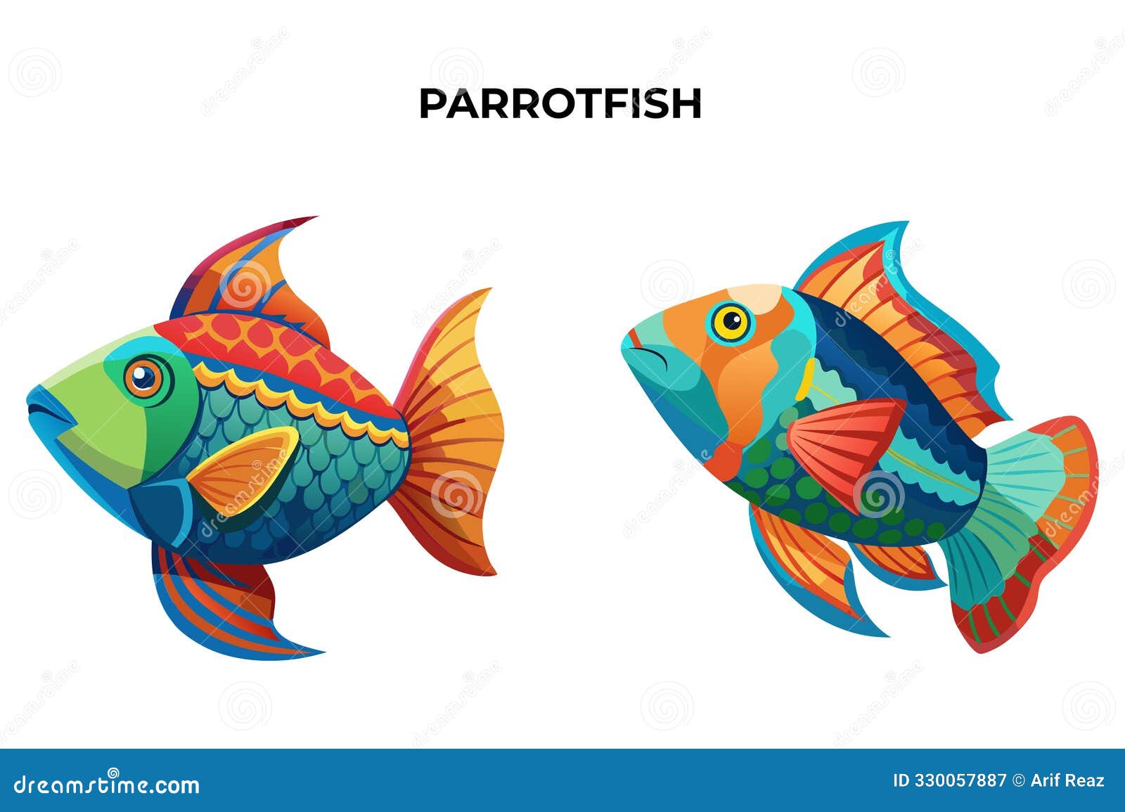 Parrotfish Vector Illustration: a Versatile Design Resource Stock ...