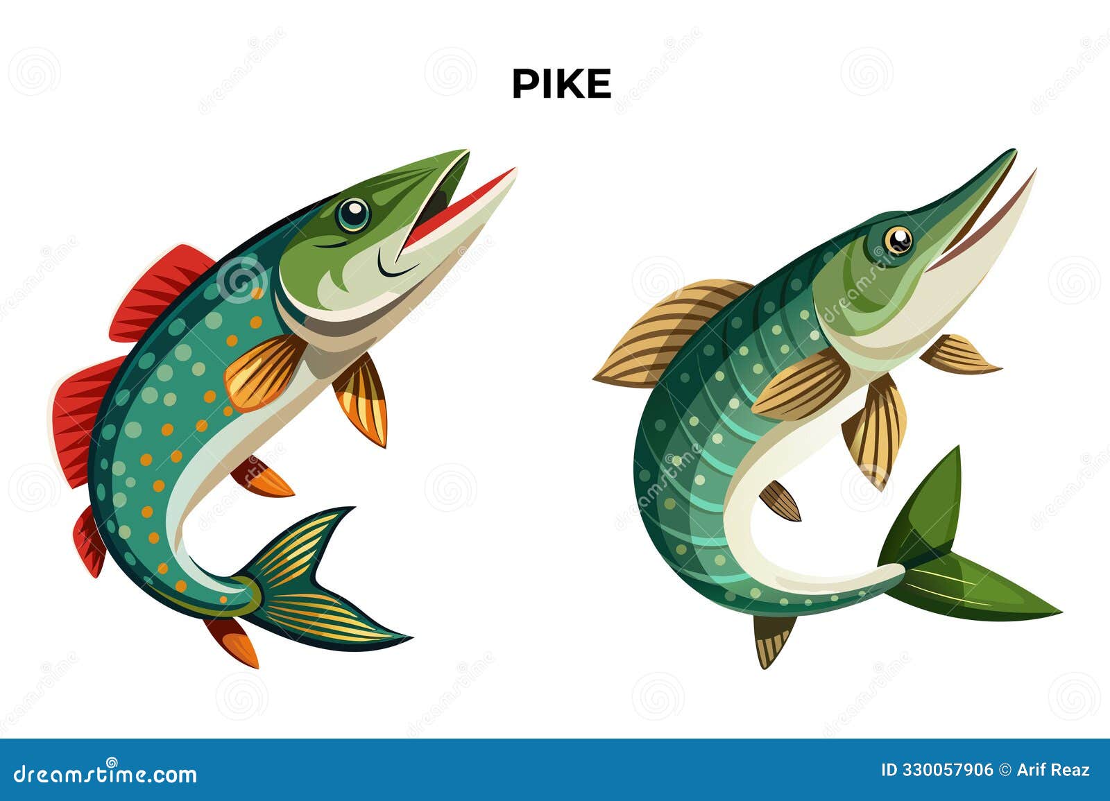 Pike Fish Vector Illustration: a Versatile Design Resource Stock Vector ...