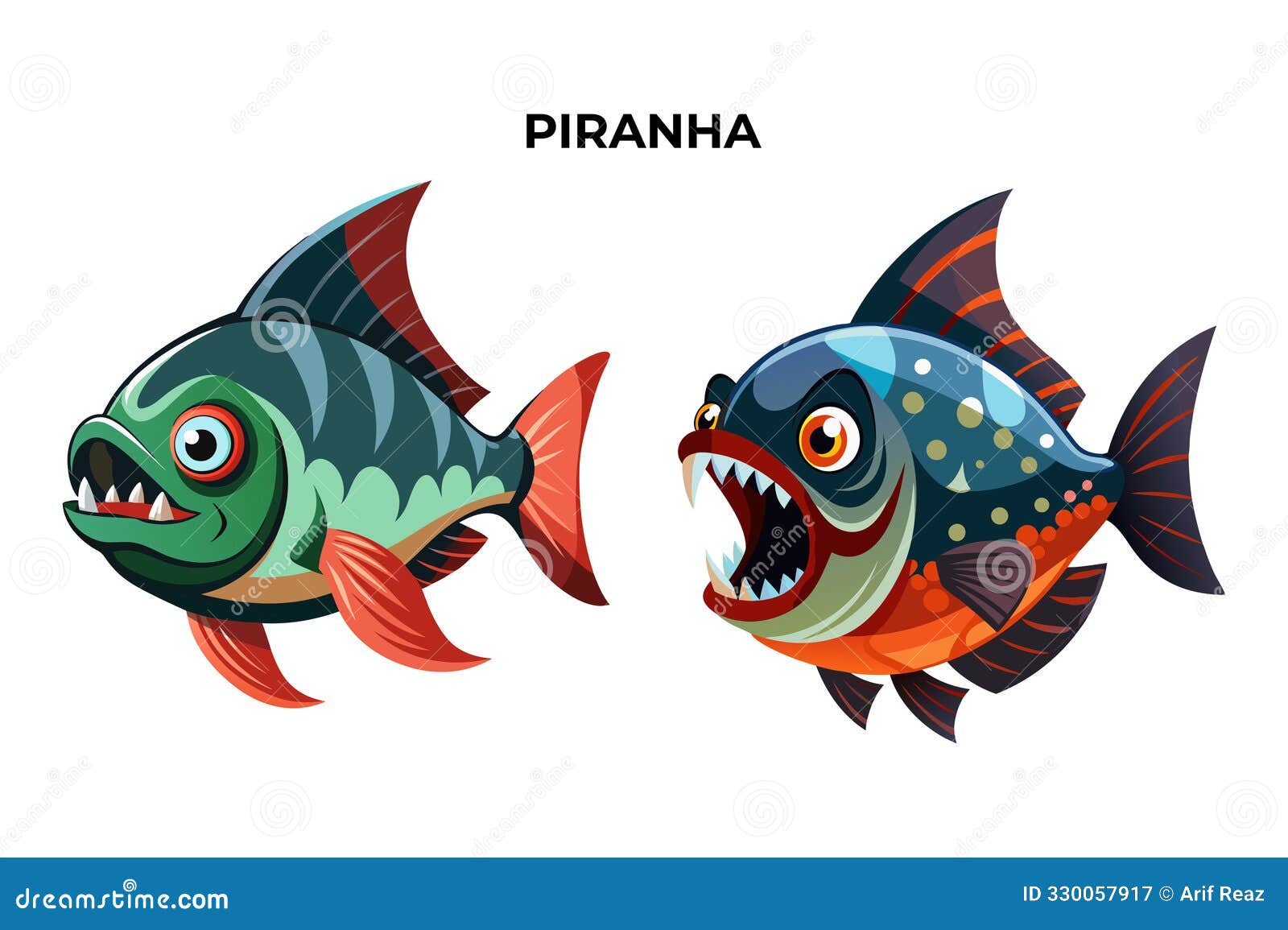 Piranha Fish Vector Illustration: a Versatile Design Resource Stock ...