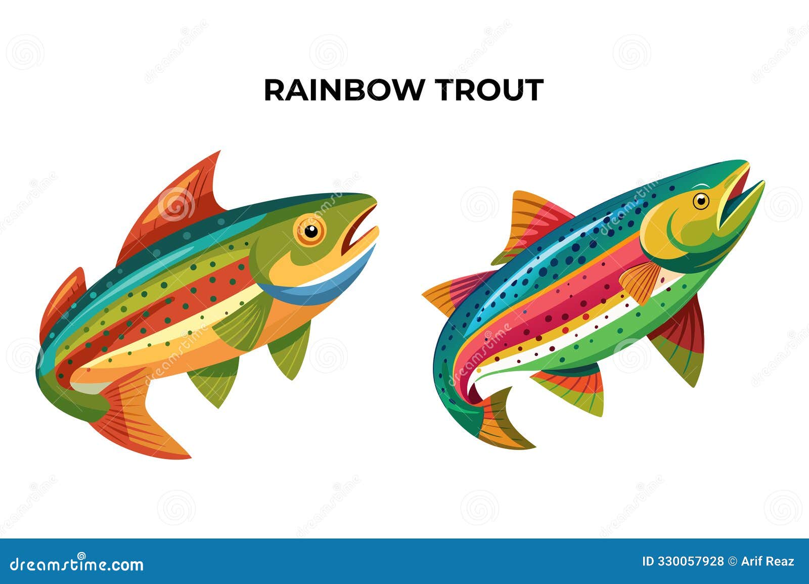 Rainbow Trout Fish Vector Illustration: a Versatile Design Resource ...