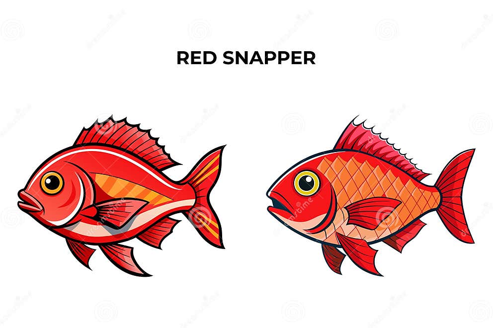 Red Snapper Fish Vector Illustration: a Versatile Design Resource Stock ...