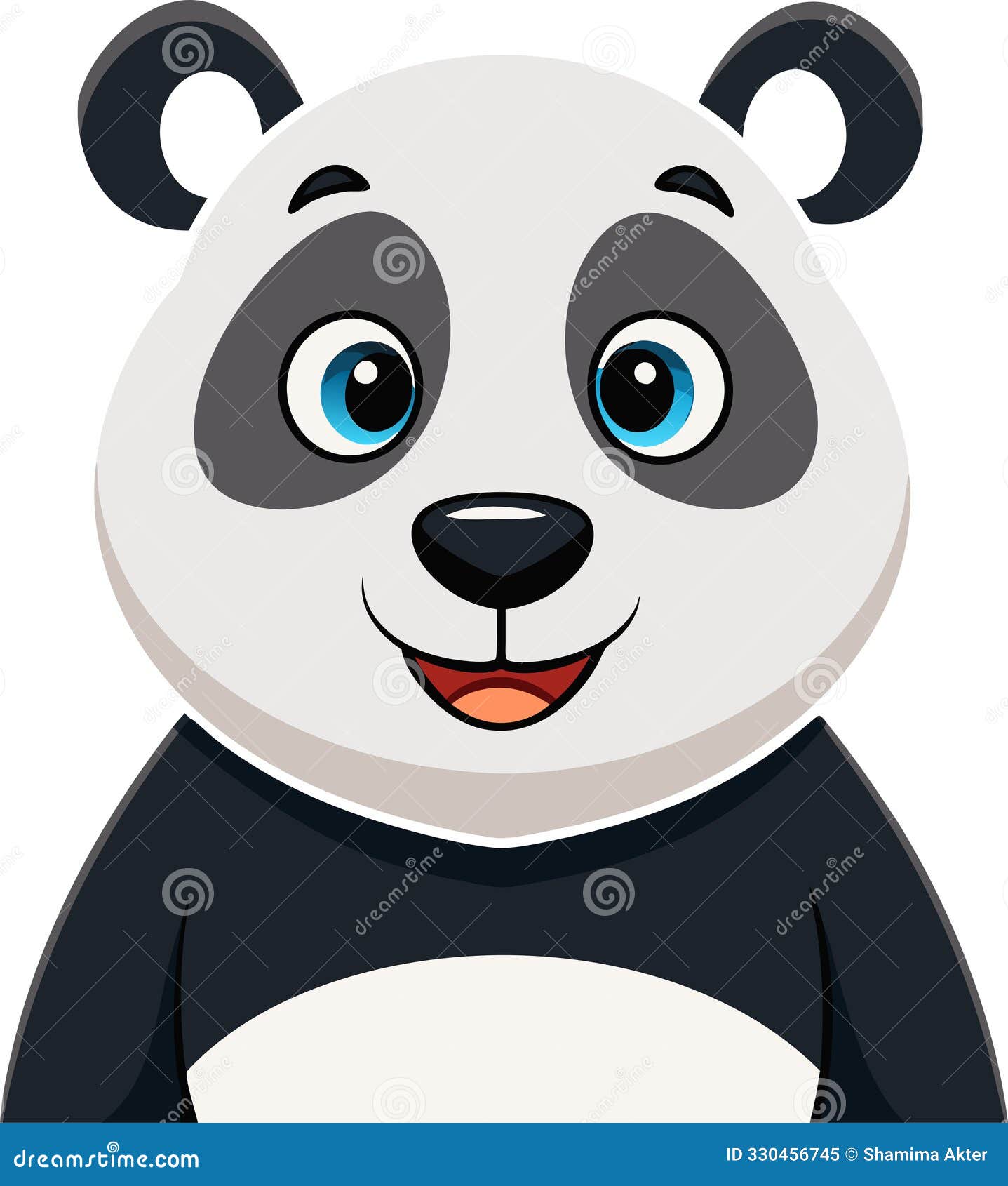 Cute and Lovely Panda Vector Art Illustration Stock Illustration ...