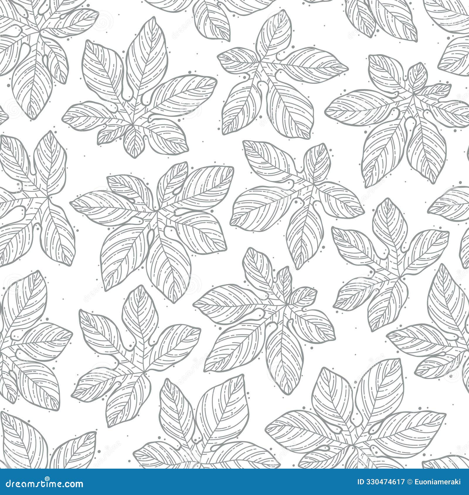 Series of Seamless Flower Pattern Motif in Rustic Floral Hand Drawing ...