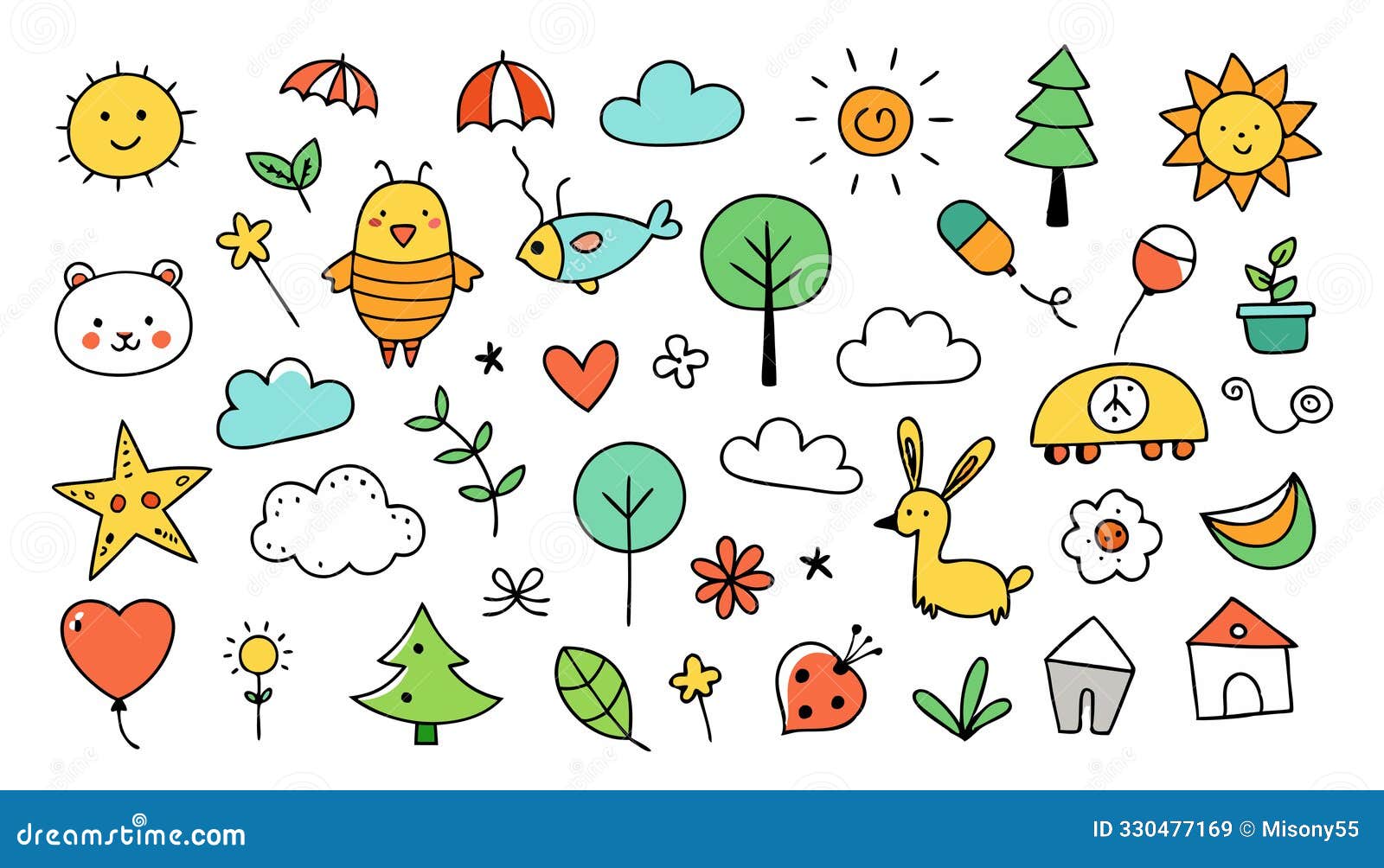 Hand-drawn Cartoon Character Illustration Stock Illustration ...