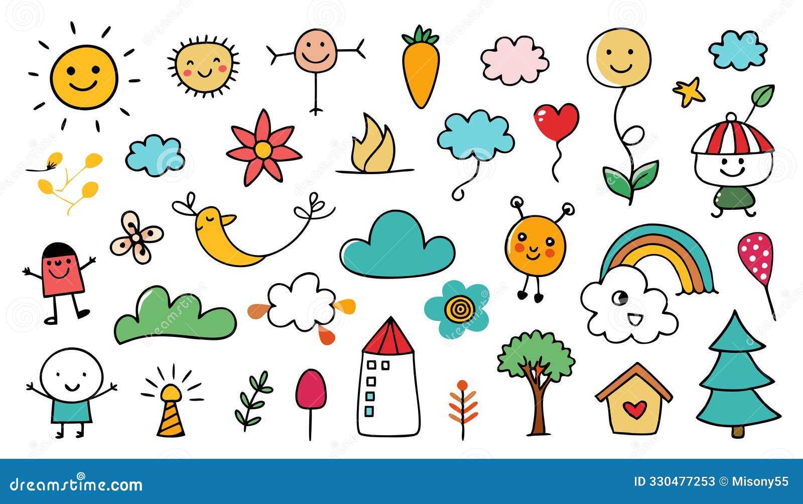 Hand-drawn Cartoon Character Illustration Stock Illustration ...