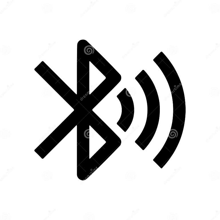 A Silhouette Vector Illustration of the Bluetooth Symbol, Displayed on ...