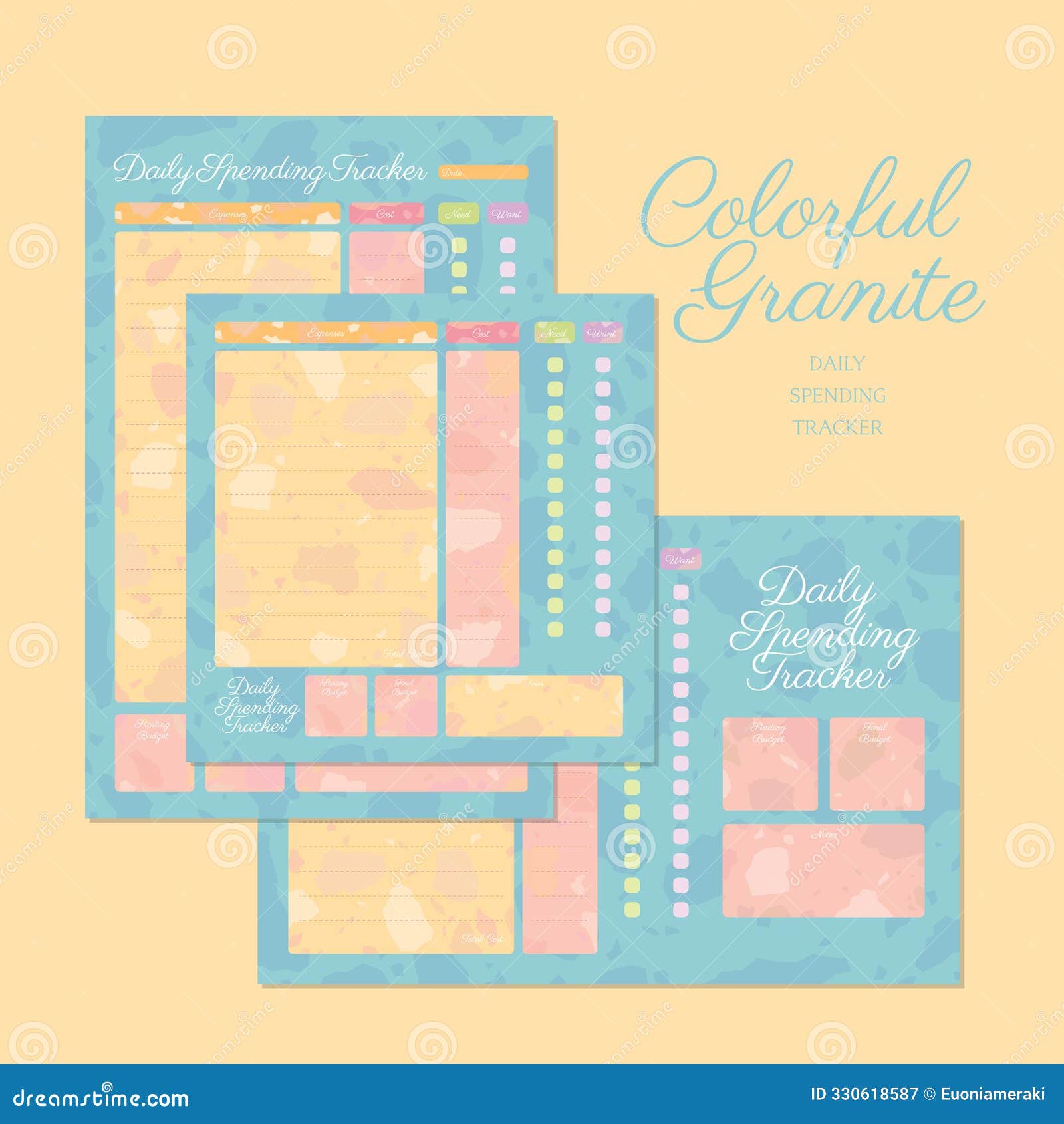 Planner Paper, To-do List Page Design. Cute Notebook, Notepad, Blank ...