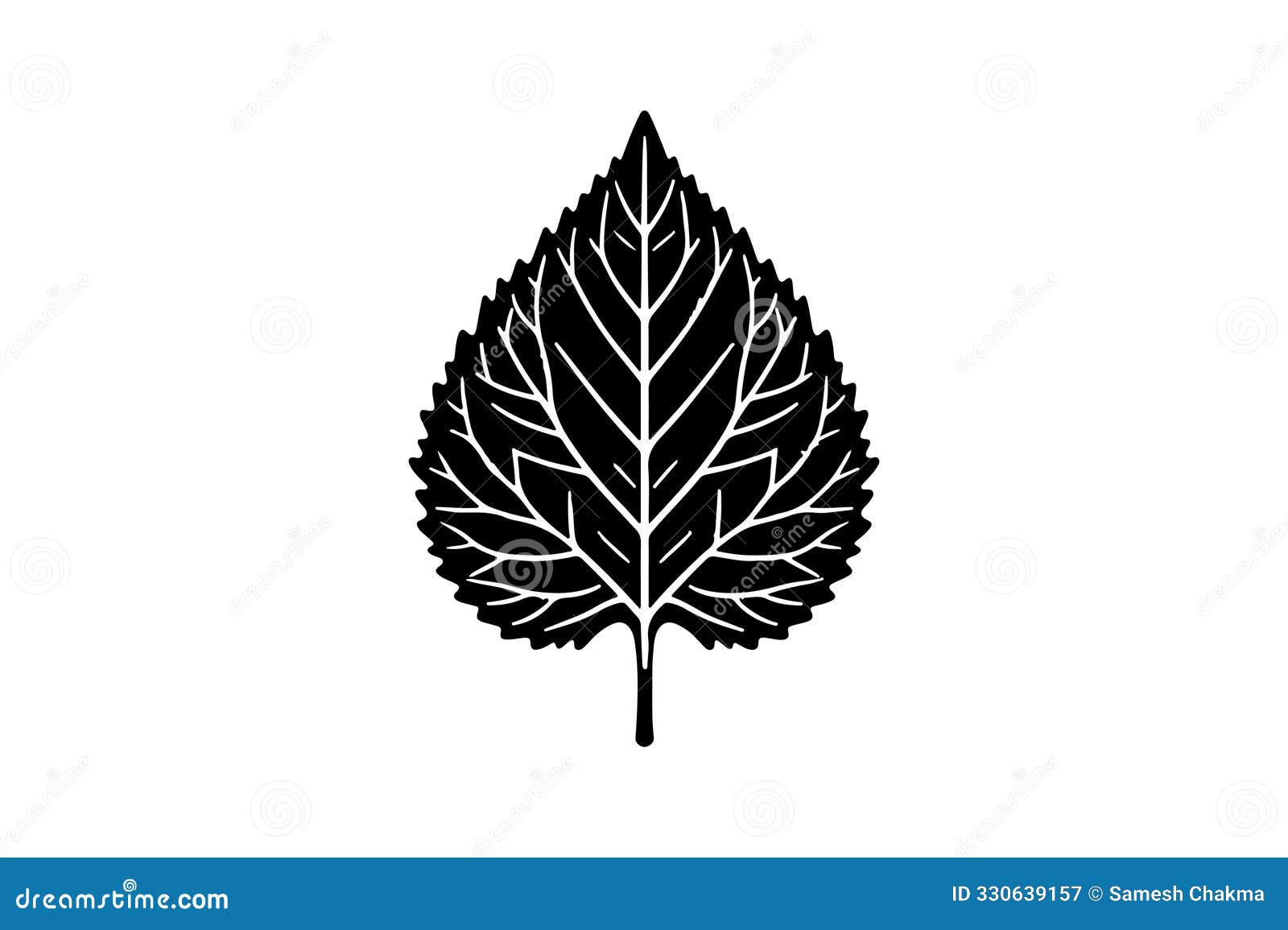 A Hickory Leaf Silhouette Vector Style Art Stock Image | CartoonDealer ...