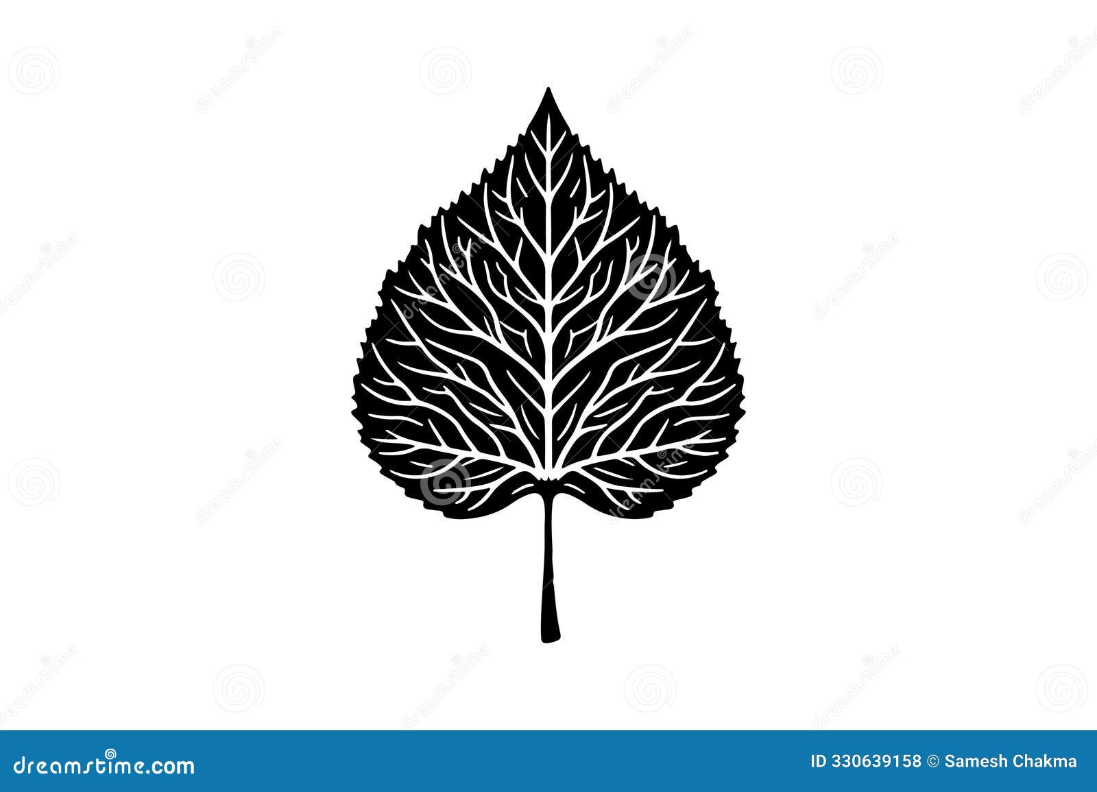 A Hickory Leaf Silhouette Vector Style Art Stock Photography ...