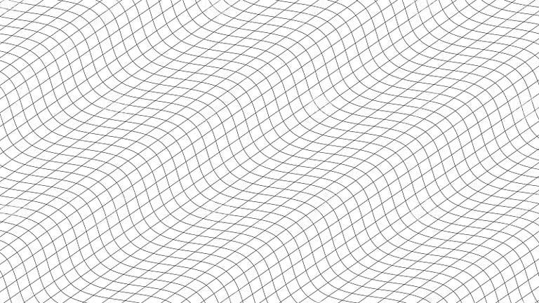 Diagonal Wavy Grid Pattern on White Background in 4k Resolution Stock ...