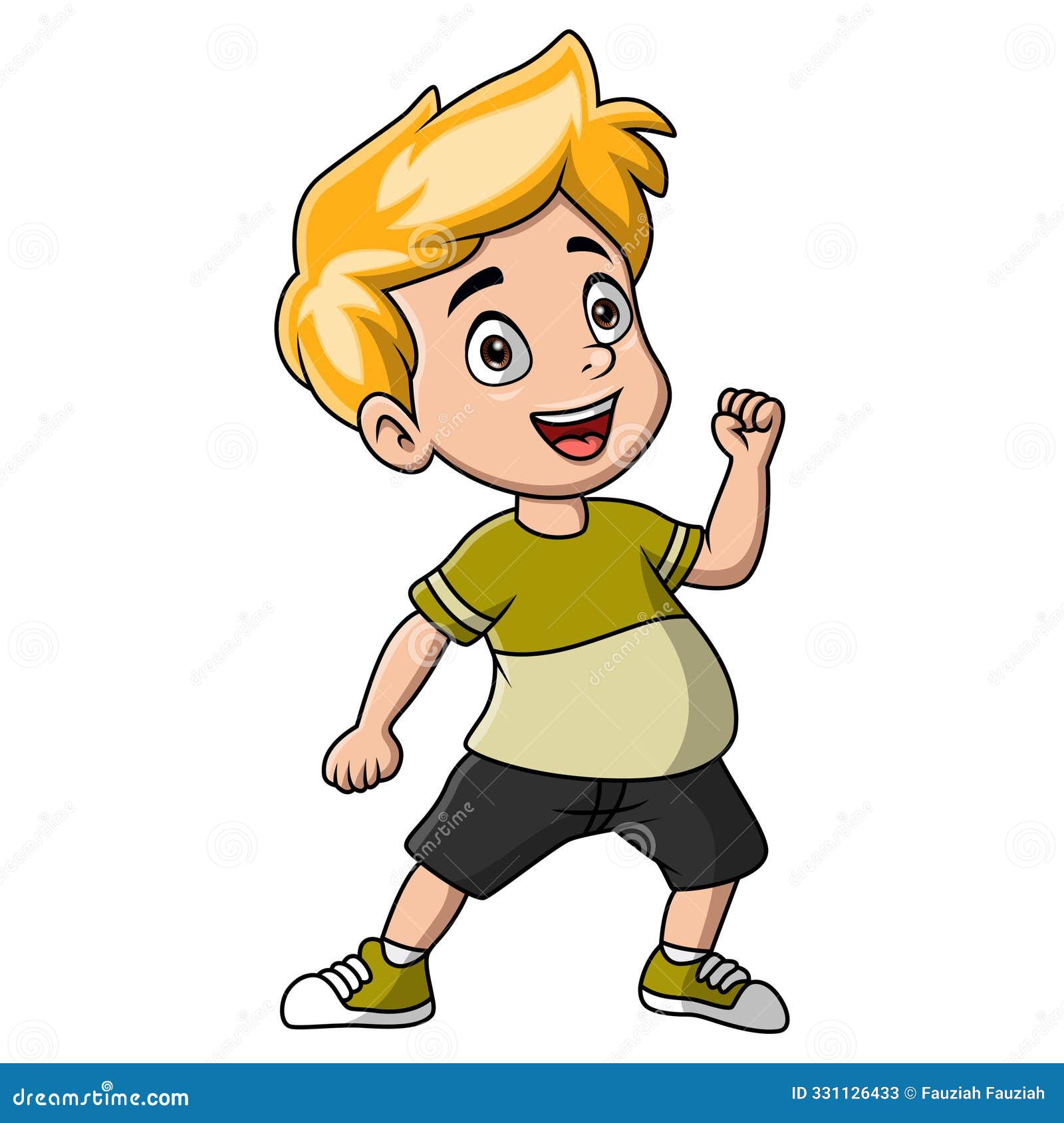 Cute Happy Boy Cartoon Funny Stock Vector - Illustration of schoolboy ...
