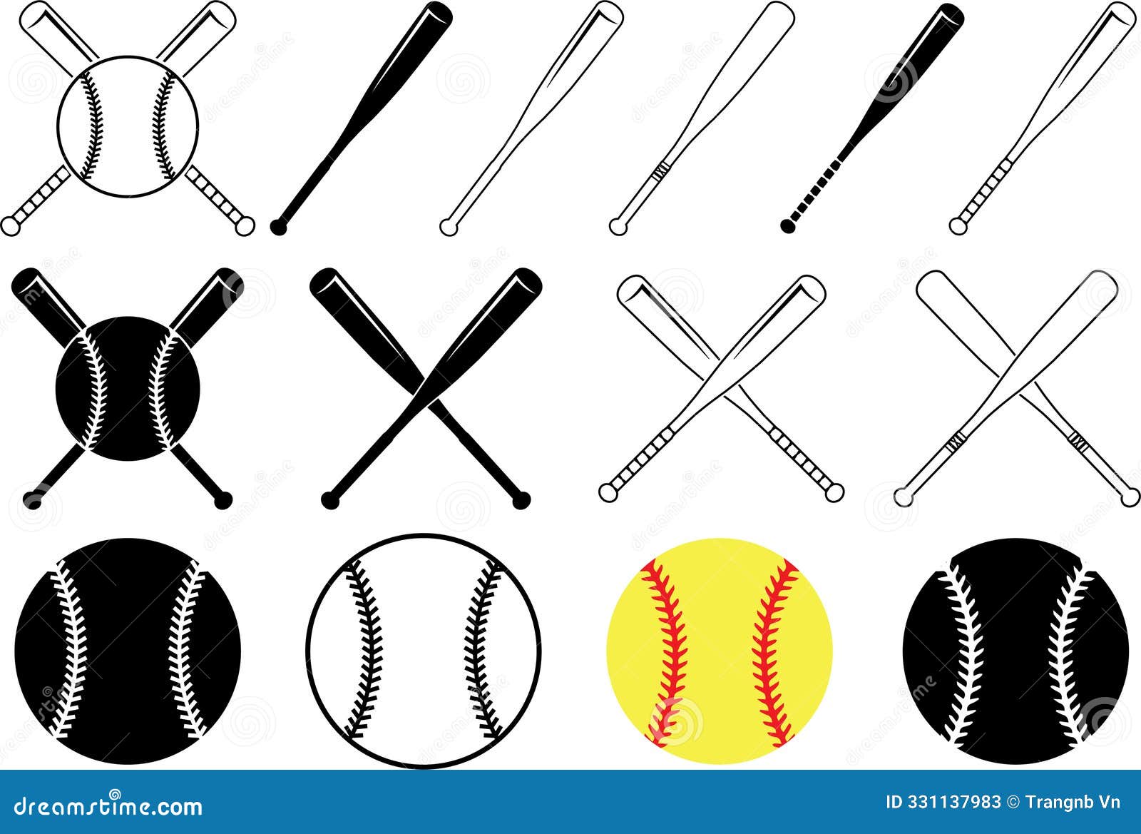Baseball Silhouette, Baseball Bat, Softball Clipart Cartoon Vector ...