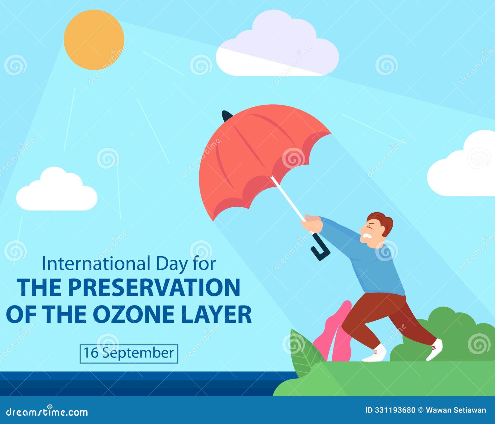 International Day For The Preservation Of The Ozone Layer Cartoon ...