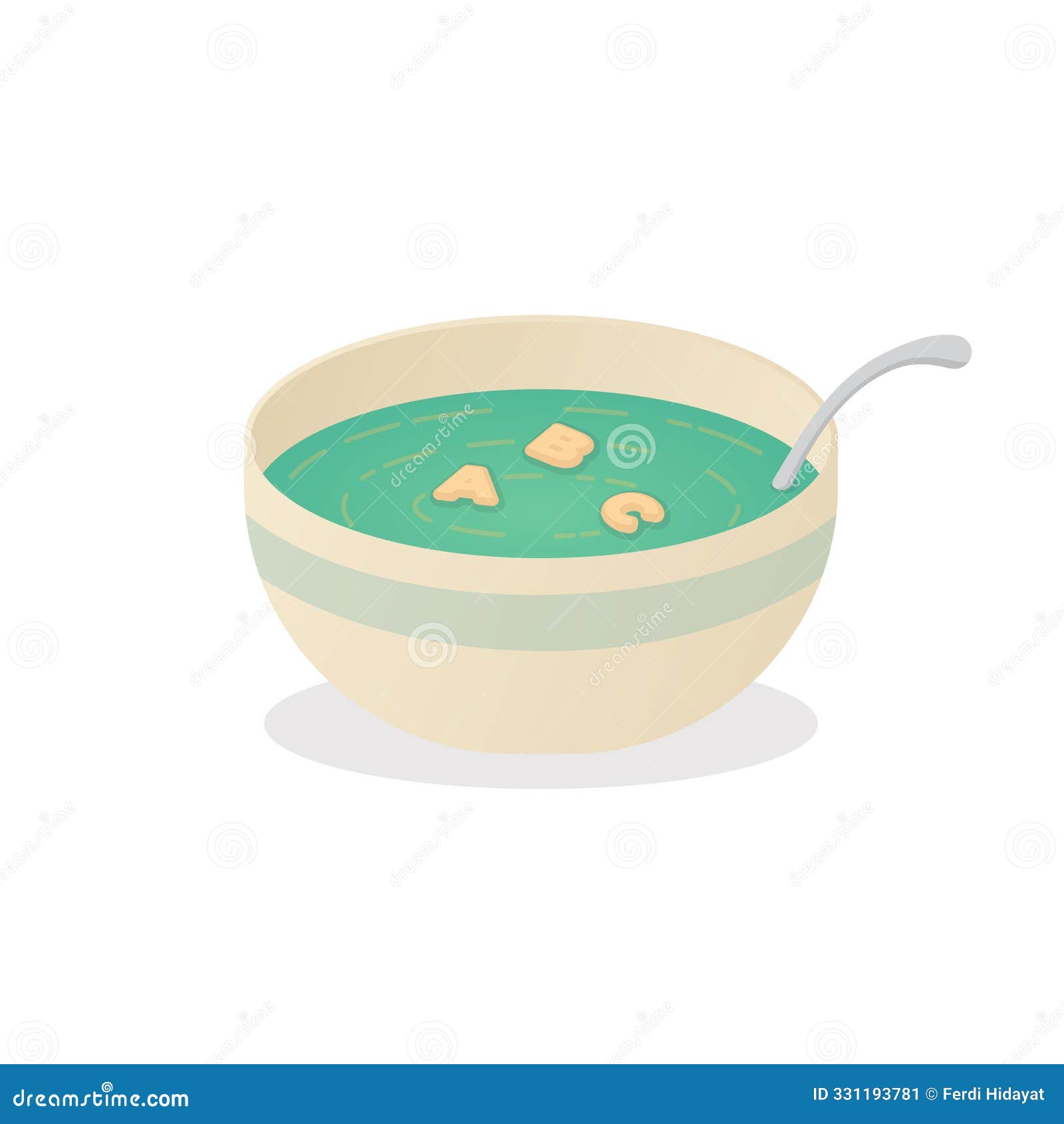 Abc Soup Bowl Vector Graphic Design Stock Illustration - Illustration ...