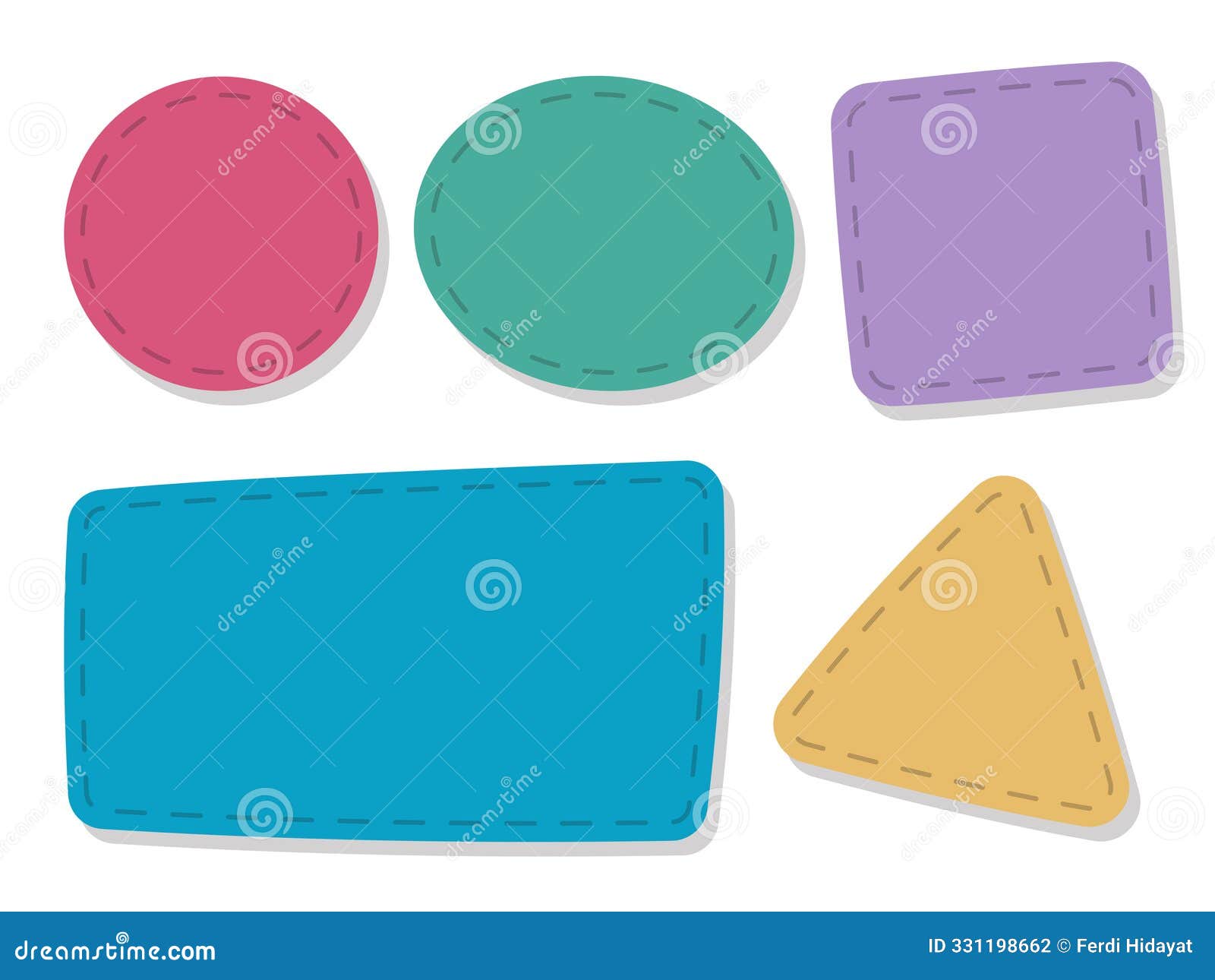 Unique Tag Stickers with Various Shapes Stock Illustration ...