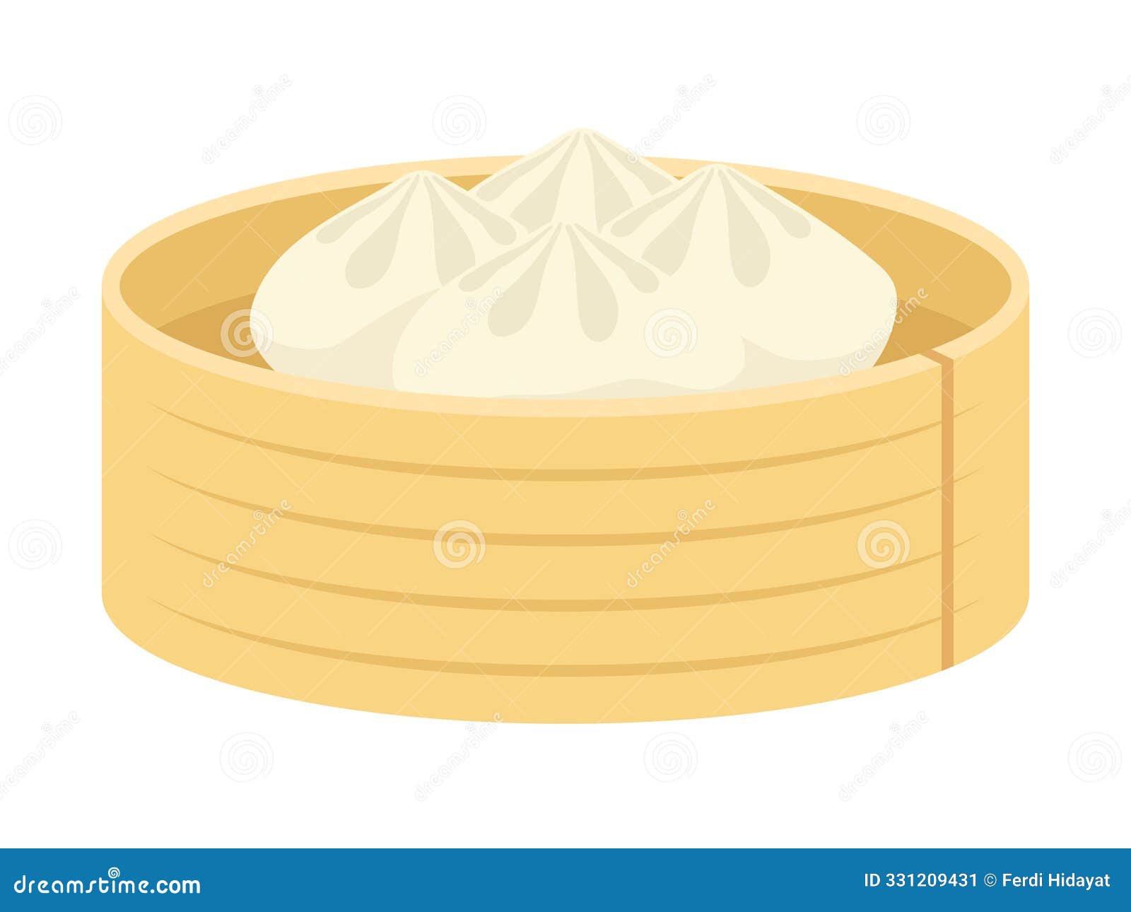 A box of steamed buns stock illustration. Illustration of flat - 331209431