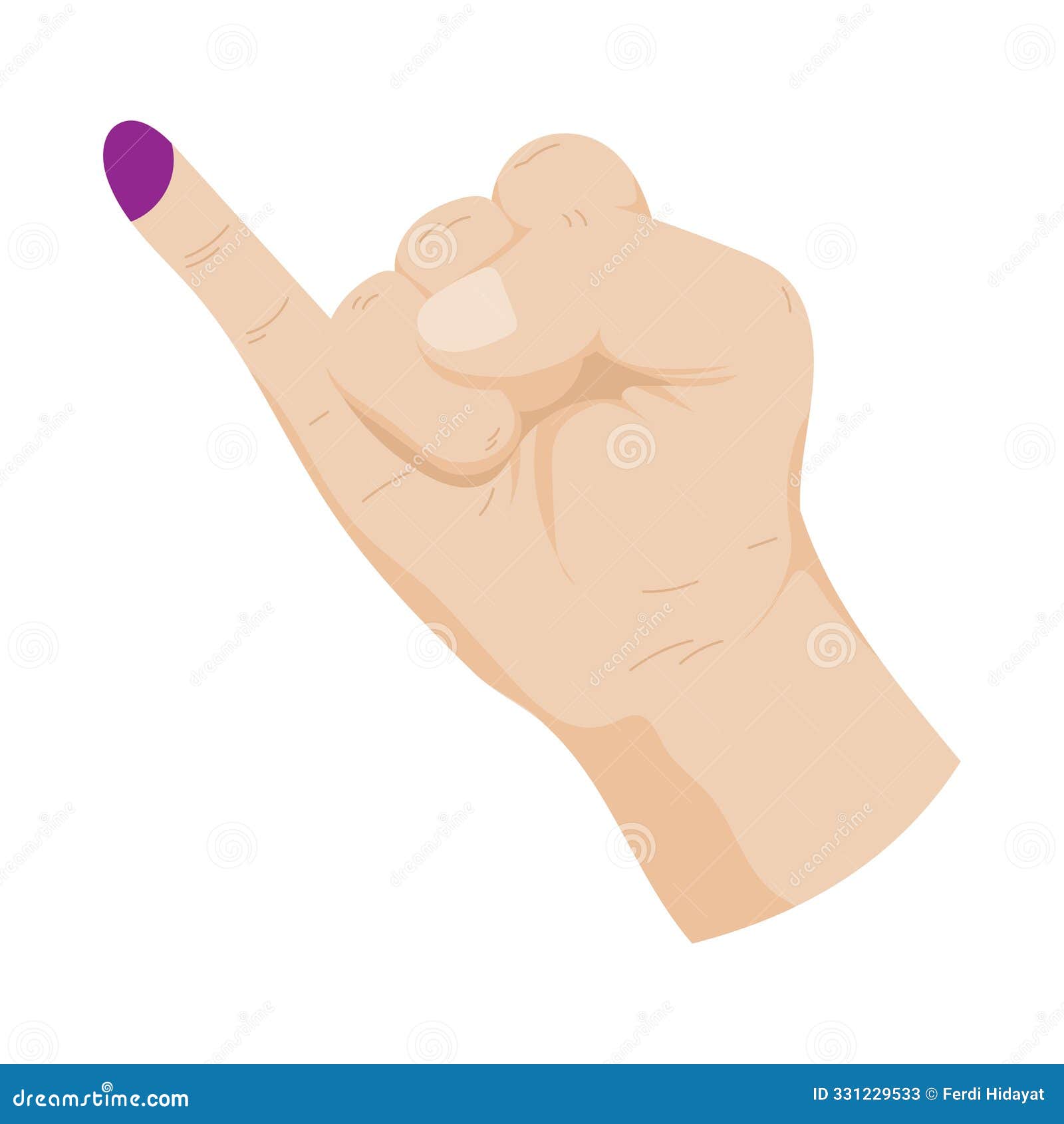 Illustration of Ink on the Little Finger Stock Illustration ...