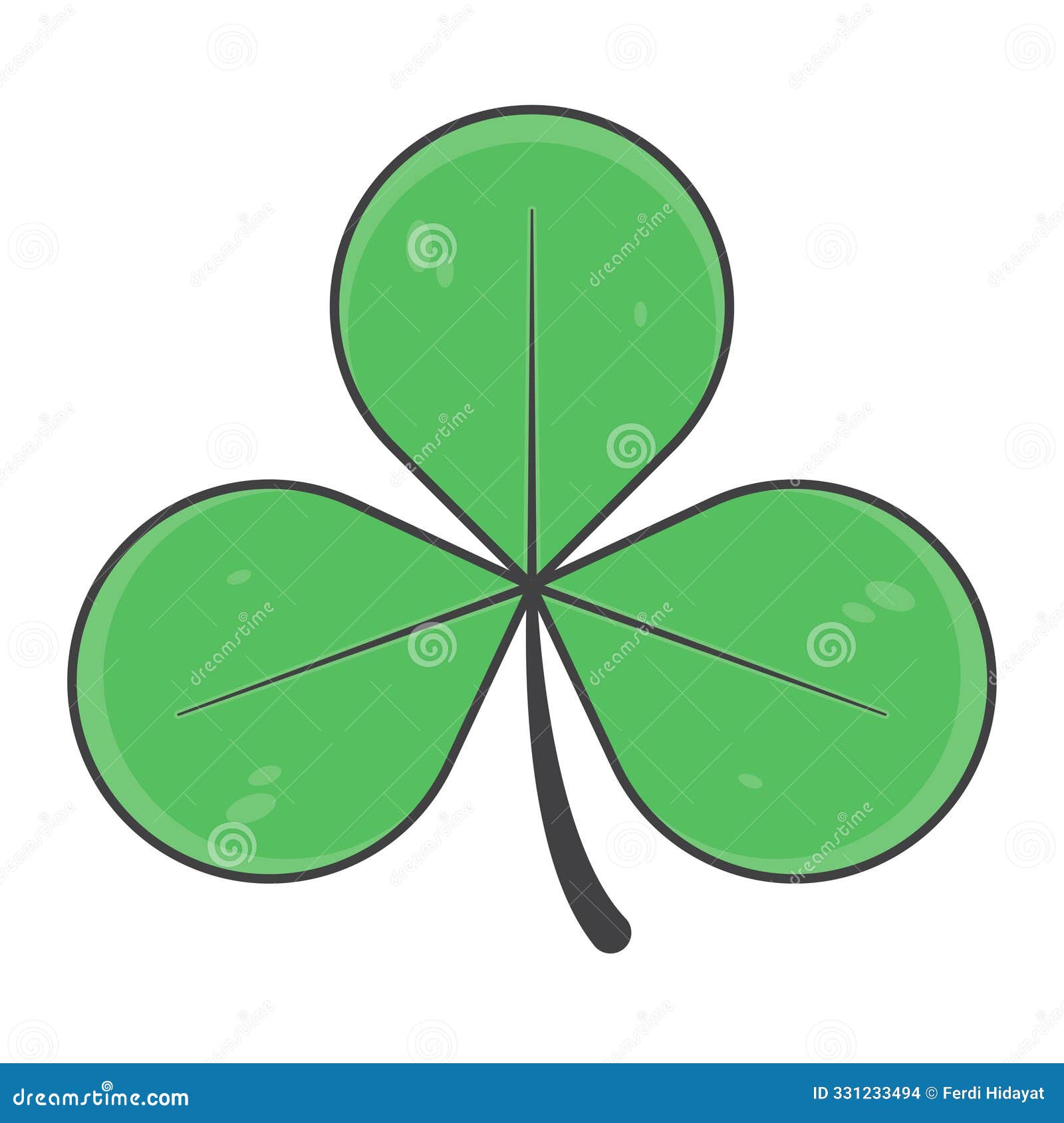 Clover Leaf Symbol of Good Luck Stock Illustration - Illustration of ...
