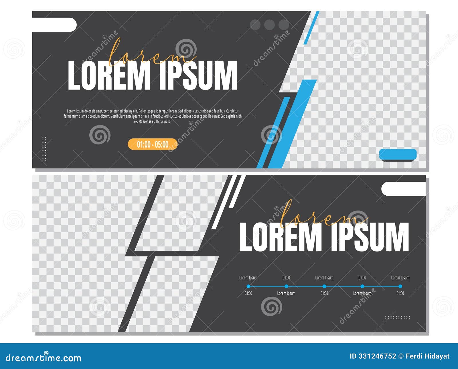 Big banner design template stock vector. Illustration of advertising ...