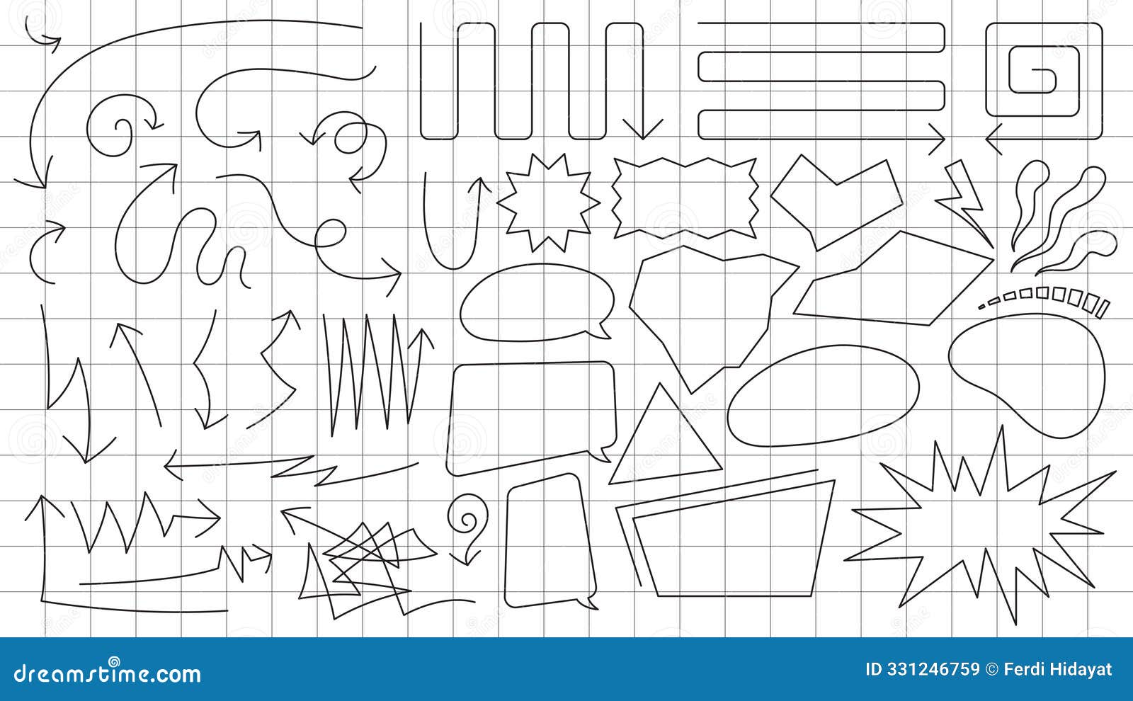 A Collection of Comic Effect Doodles Stock Vector - Illustration of ...