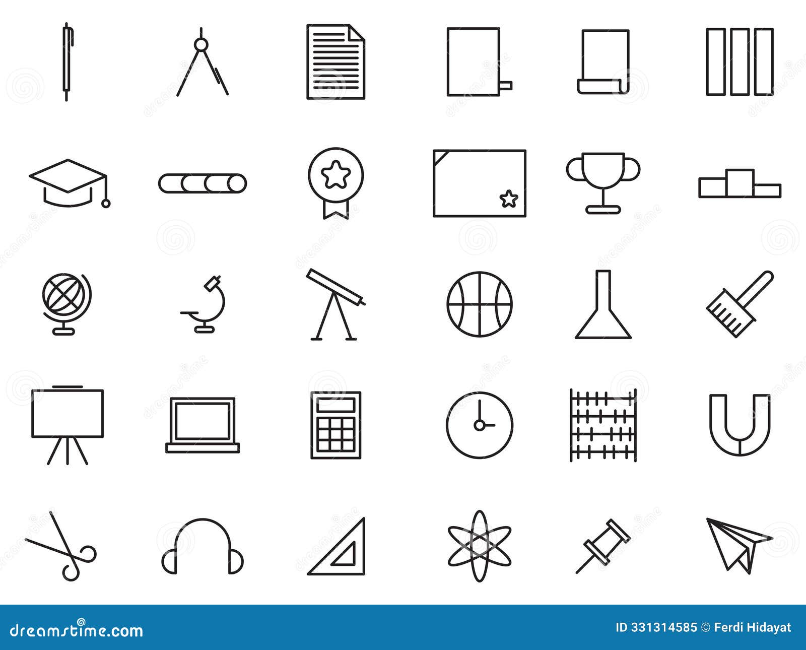 Minimalist education icon stock illustration. Illustration of education ...