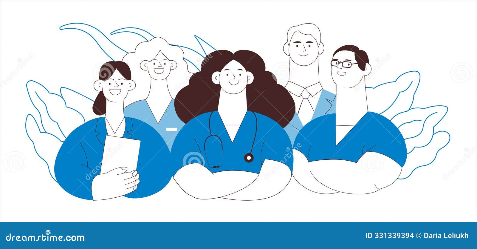 Internship Jobs. Medical Specialists Standing Together, Team of Interns ...