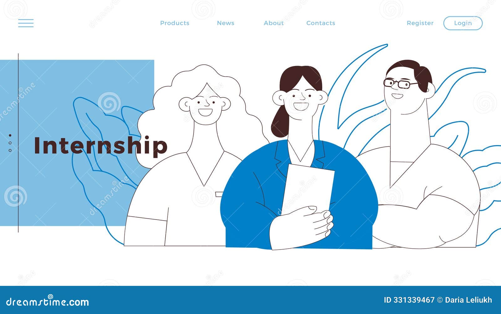 Medical Interns Team. Young Students Group, Educated Nurse With ...