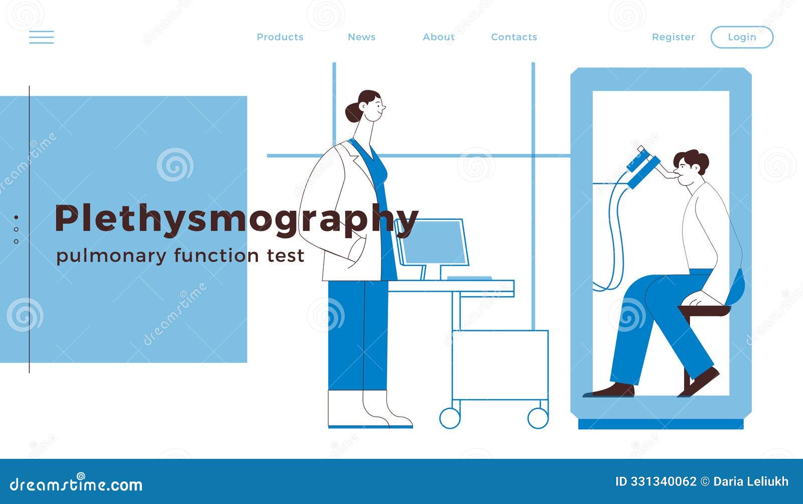 Female Medical Specialist and Male Patient Performs Whole Body ...