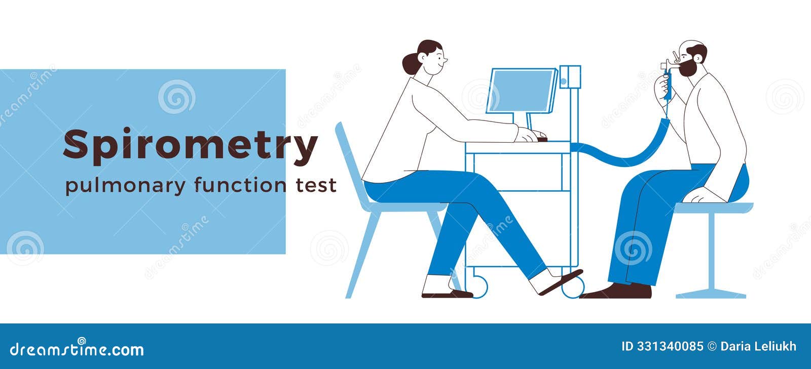 Spirometry. Pulmonary Function Test. Medical Specialist With Male ...