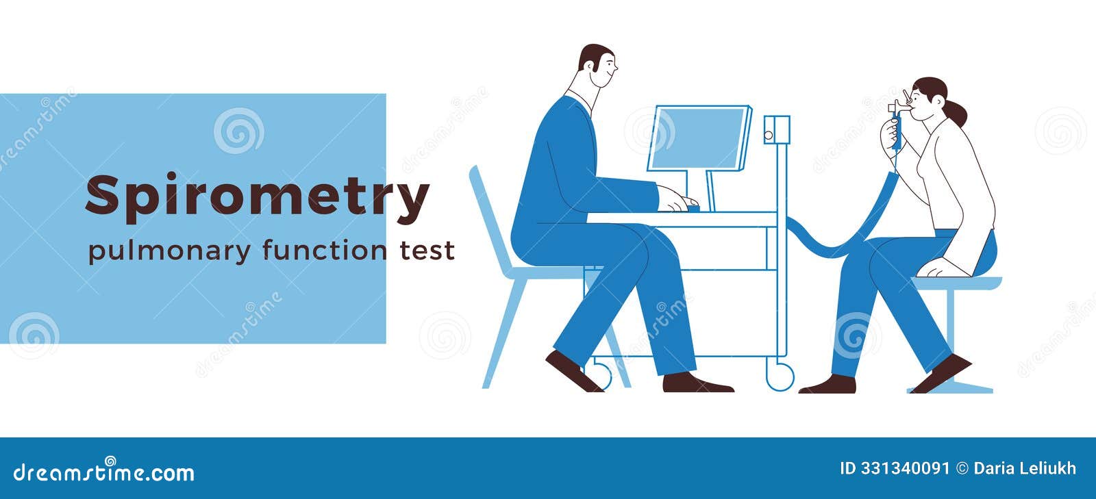 Spirometry. Pulmonary Function Test. Medical Specialist with Female ...