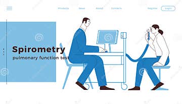 Spirometry. Pulmonary Function Test. Medical Specialist with Female ...