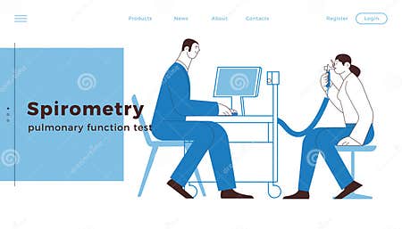 Spirometry. Pulmonary Function Test. Medical Specialist with Female ...