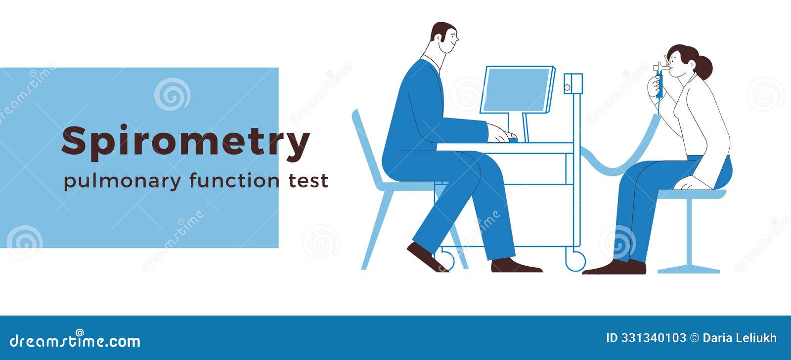 Spirometry. Pulmonary Function Test. Medical Specialist With Female ...