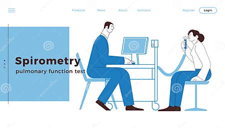 Spirometry. Pulmonary Function Test. Medical Specialist with Female ...