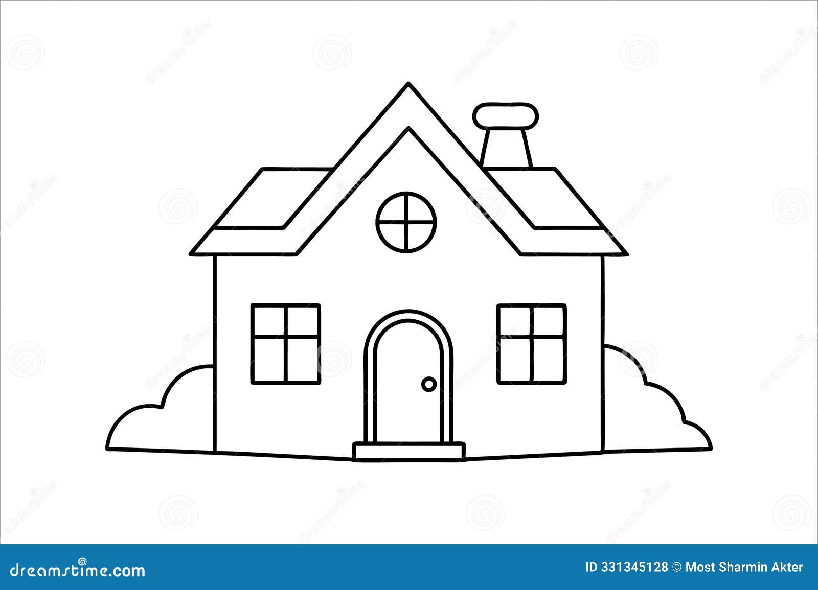 Set of Line Icons of Small and Tiny Houses Vector Illustration Stock ...
