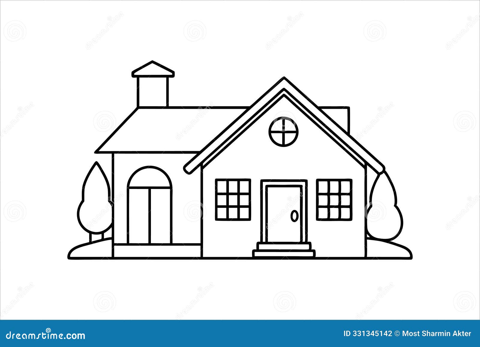 Set of Line Icons of Small and Tiny Houses Vector Illustration Stock ...