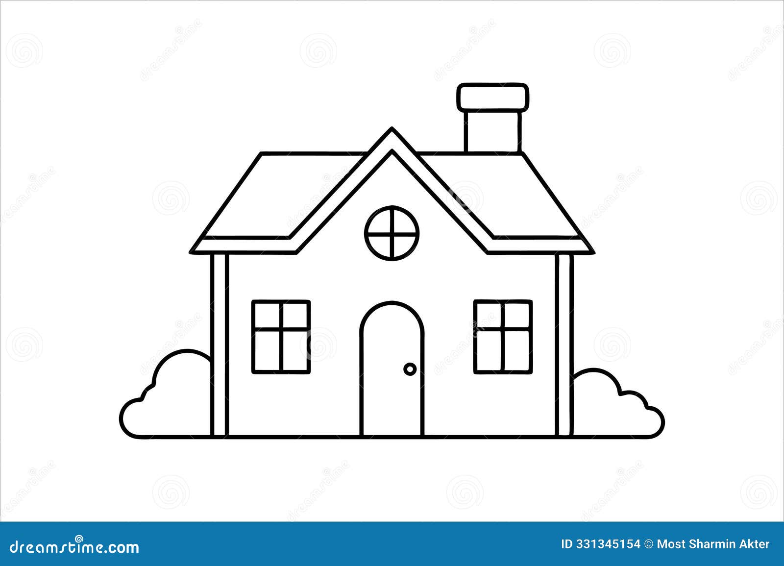 Set of Line Icons of Small and Tiny Houses Vector Illustration Stock ...