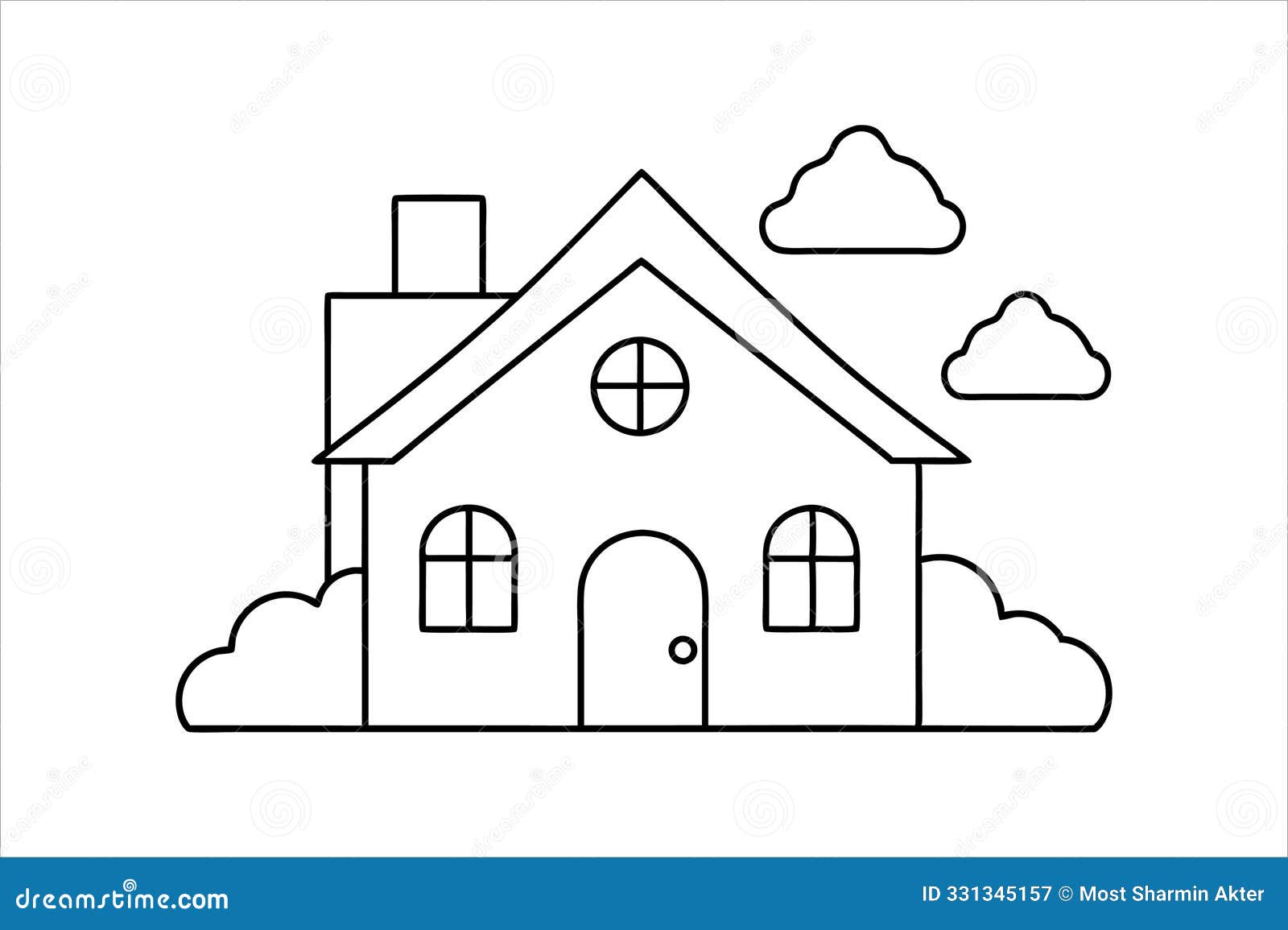 Set of Line Icons of Small and Tiny Houses Vector Illustration Stock ...