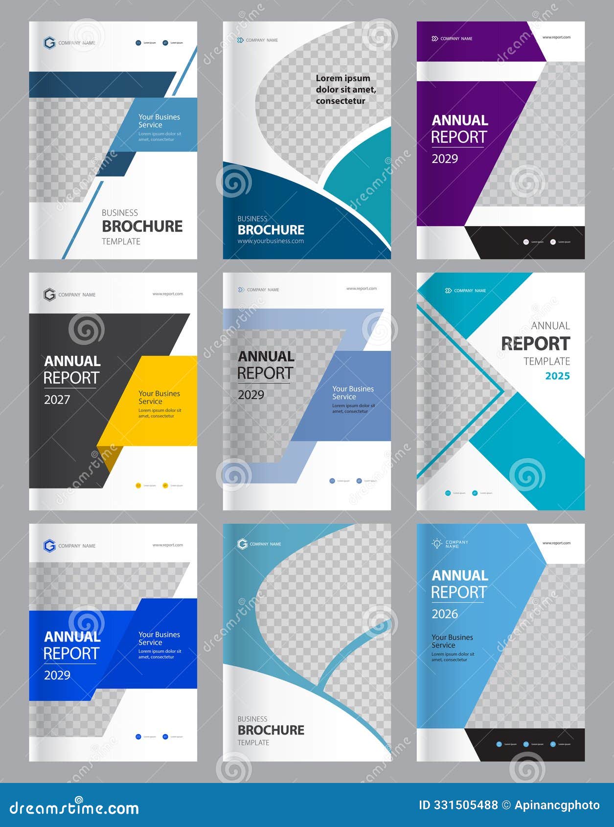 Set Business Cover Design Background Template for Annual Report ...