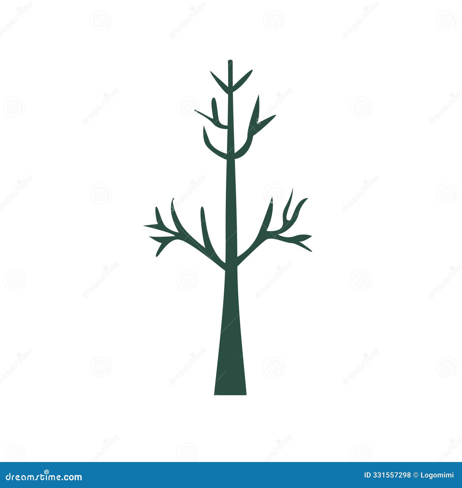 Bare Tree Silhouette Vector Image, Dead Old Tree without Leaves ...