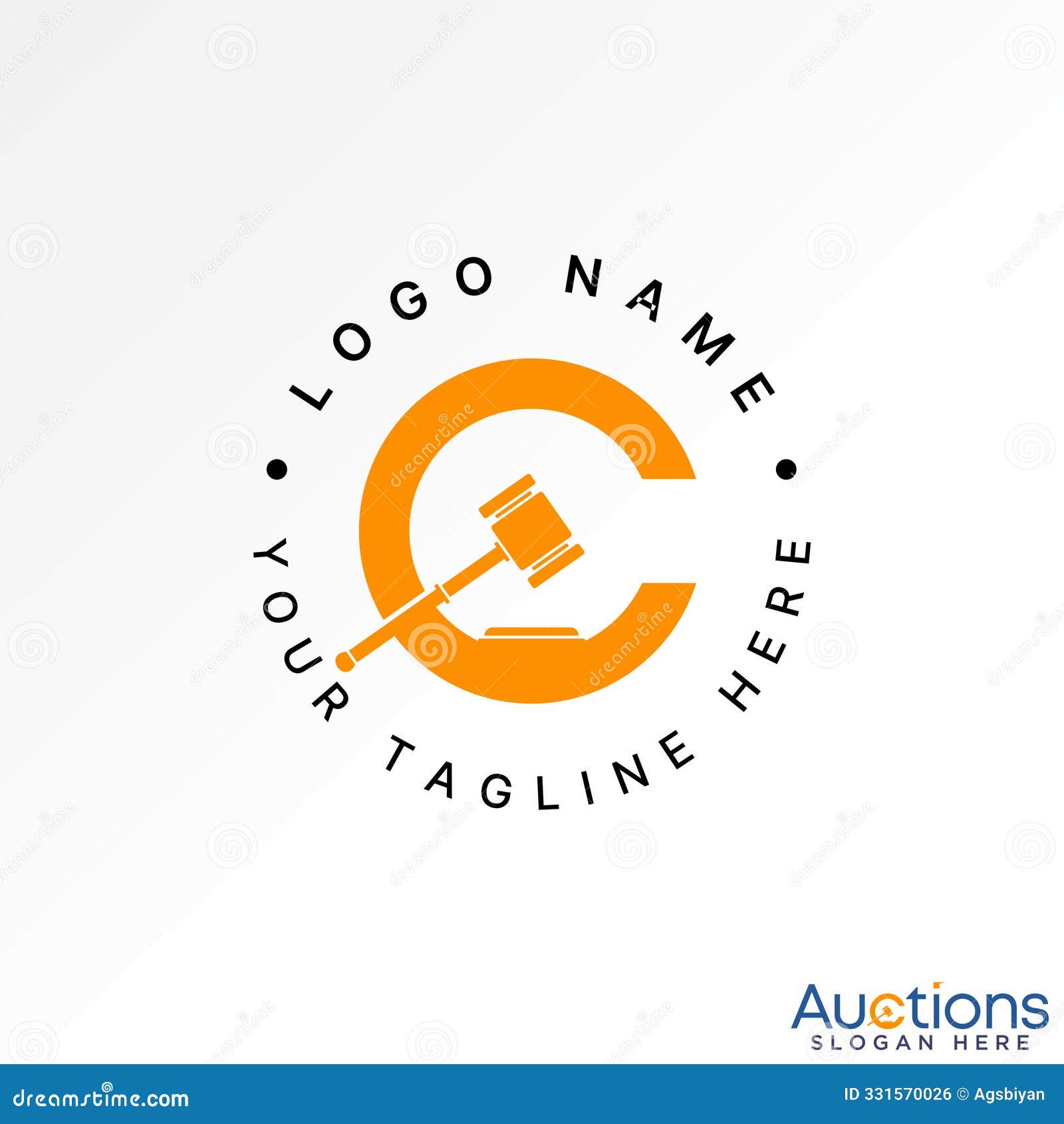 Initial C Font Judge Gavel Law Firm Advocate Jury Related Monogram ...