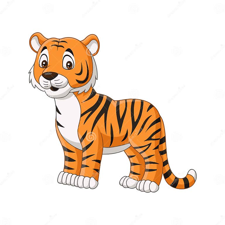 Cute Baby Tiger Vector Art and Illustration 1 Stock Illustration ...