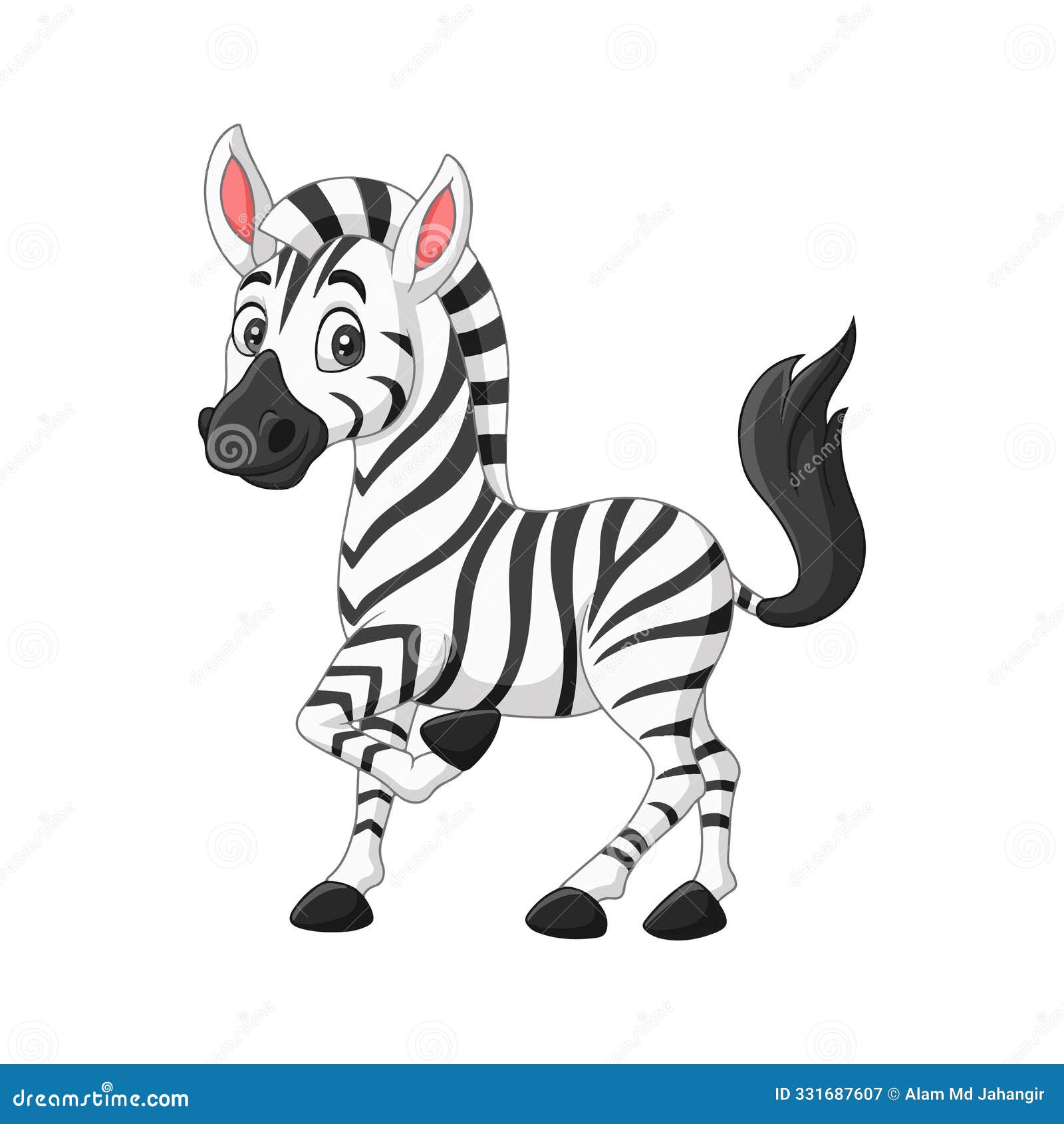 PrintCute Baby Zebra Vector Art and Illustration Stock Illustration ...