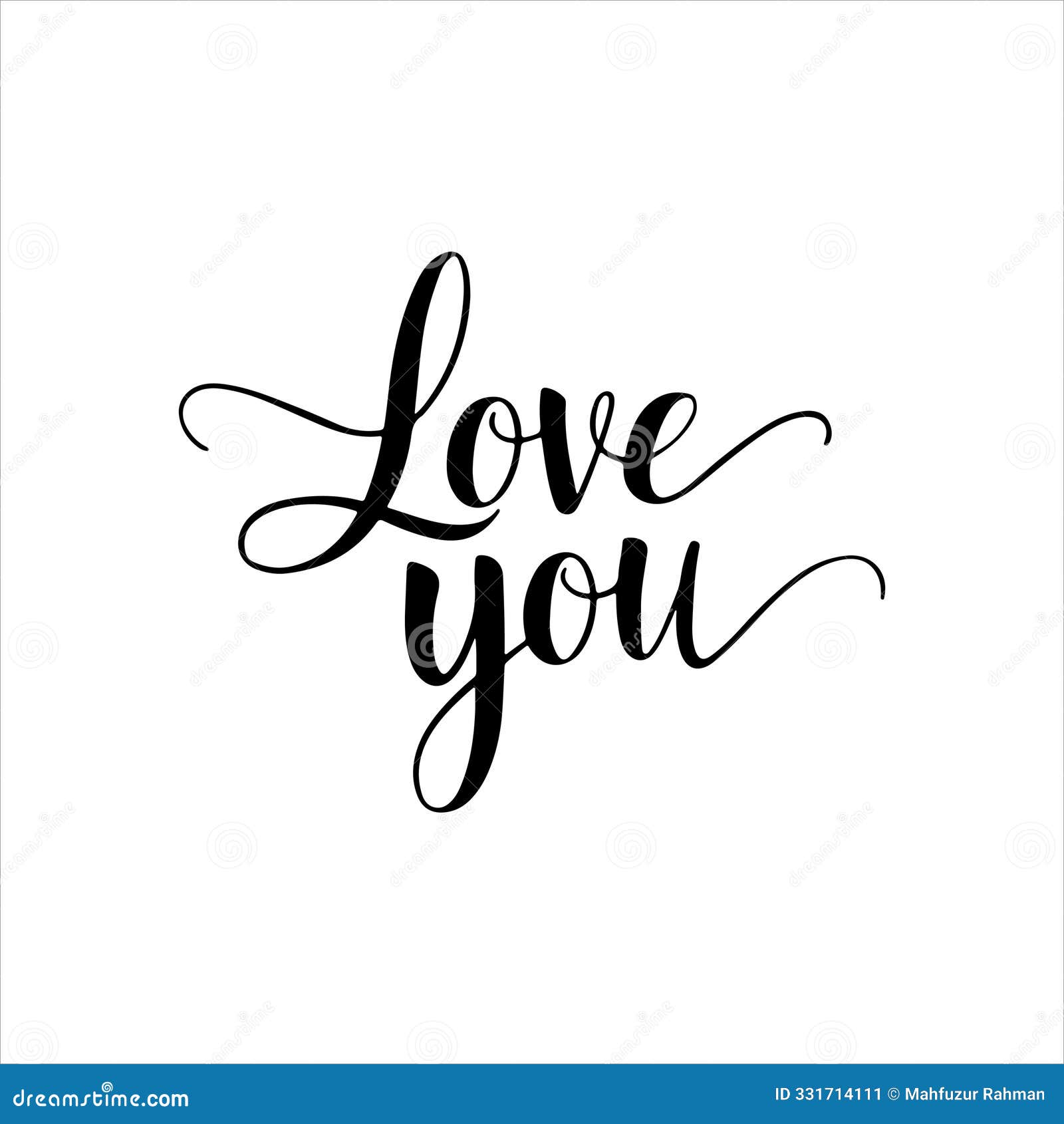 Love You Typography Silhouette Vector Illustration Arts Stock ...