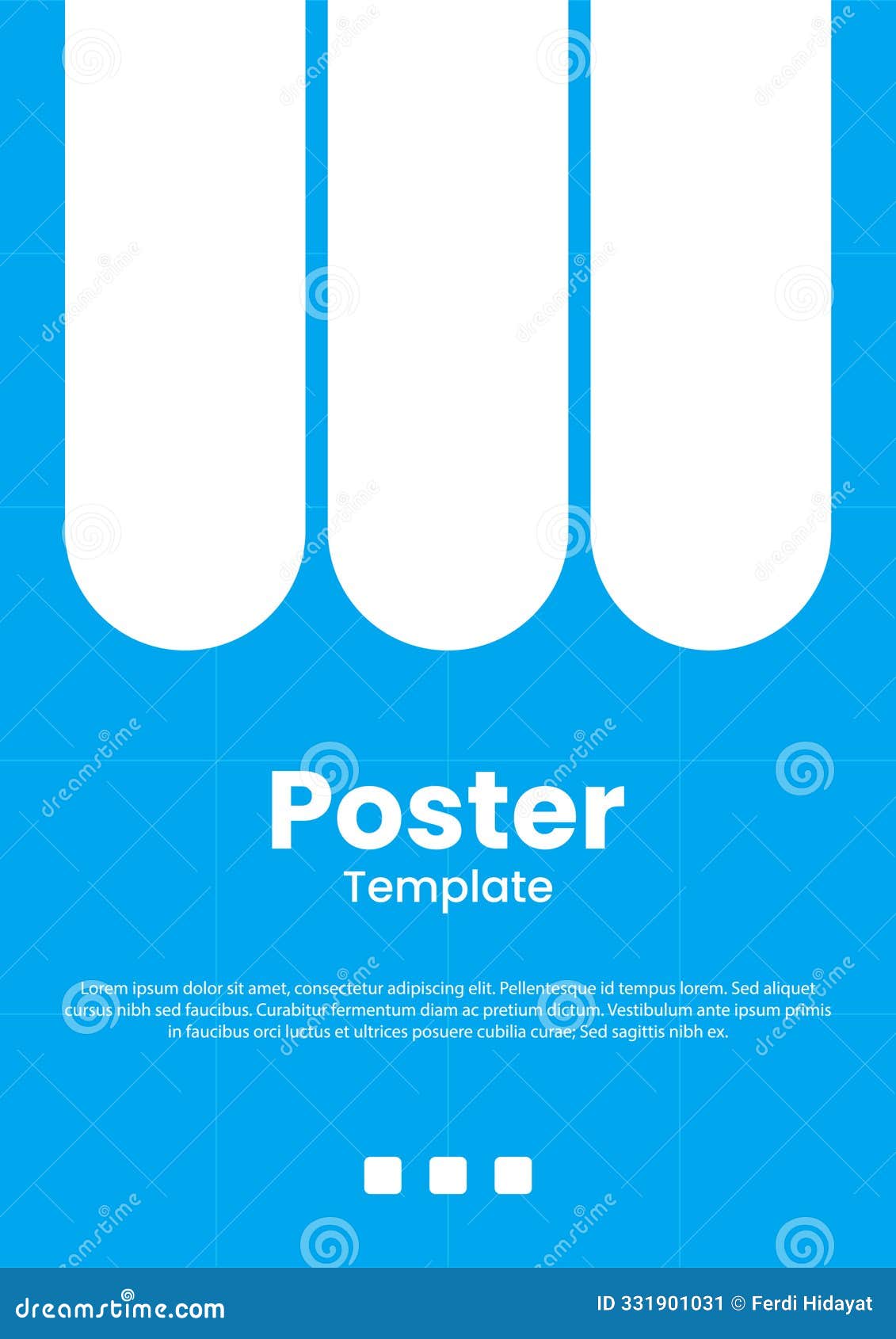 Simple Blue Poster Template Stock Illustration - Illustration of unique ...