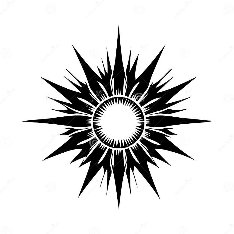 Stunning Sun Silhouette Vector Design: Perfect for Modern Graphics ...