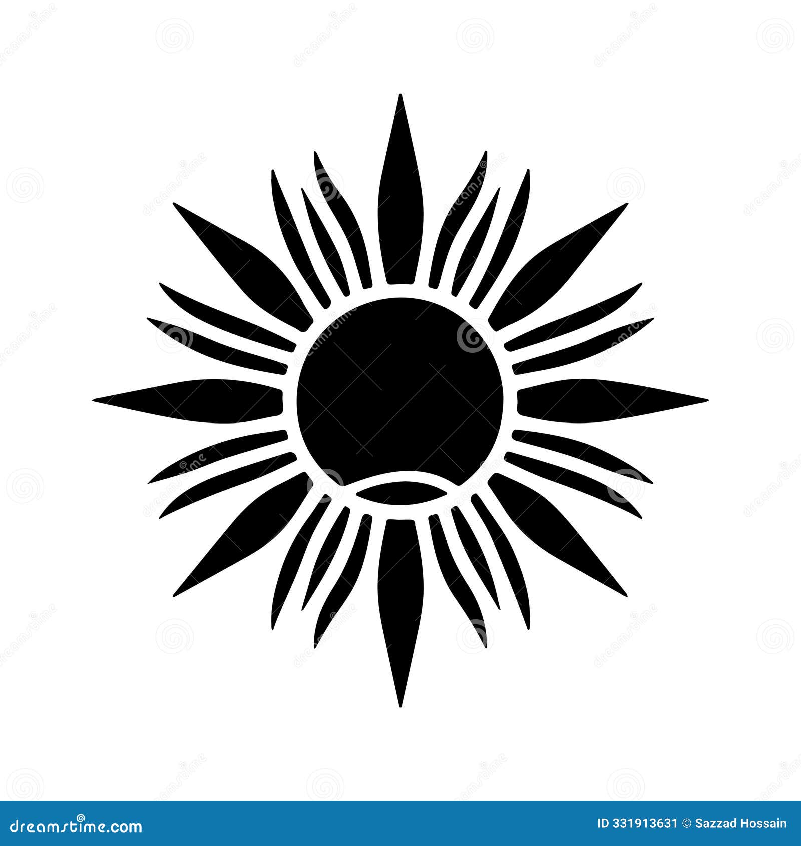 Stunning Sun Silhouette Vector Design: Perfect for Modern Graphics ...