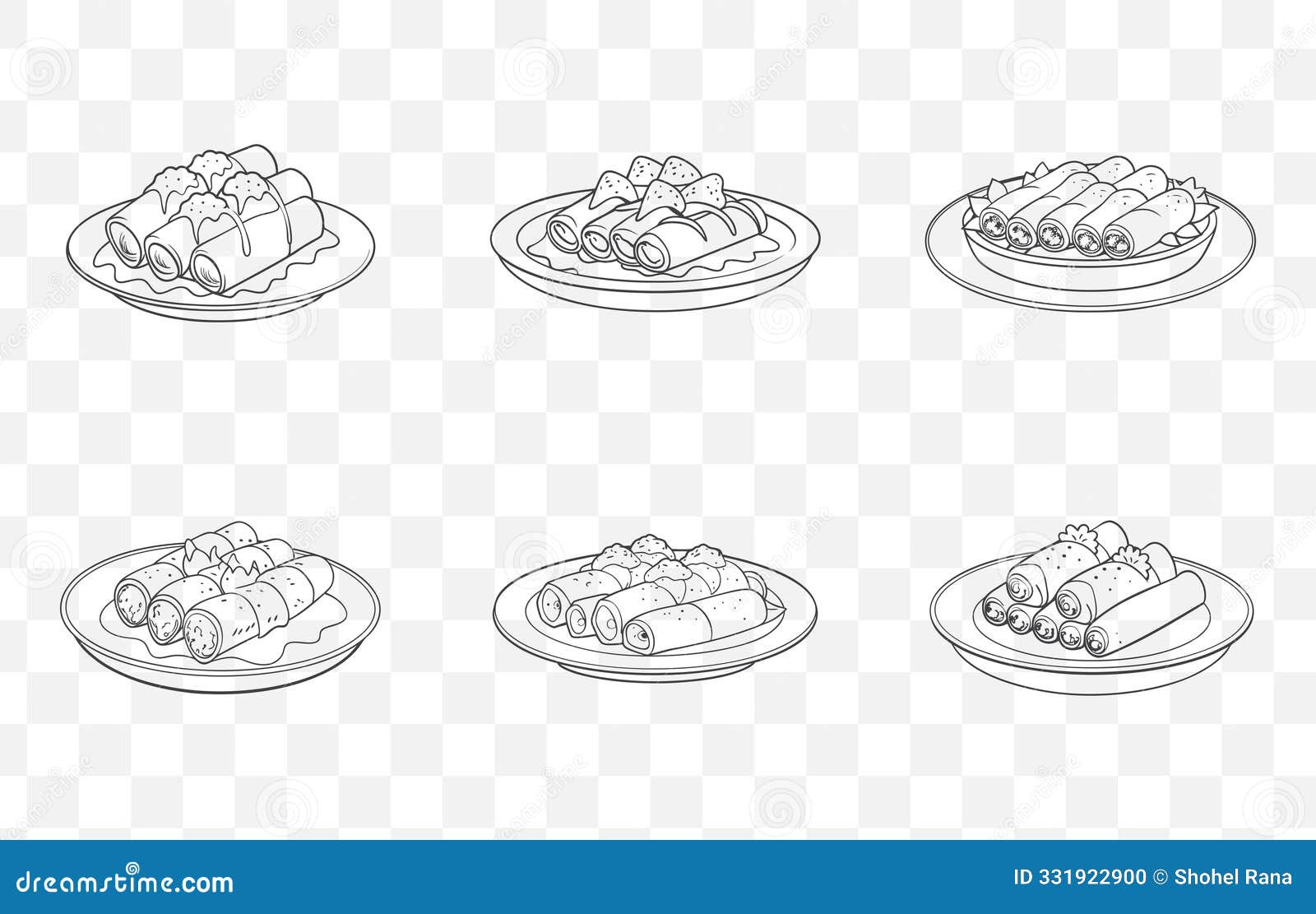 Print Comprehensive Merlin Line Art Vector Set Detailed Illustrations ...
