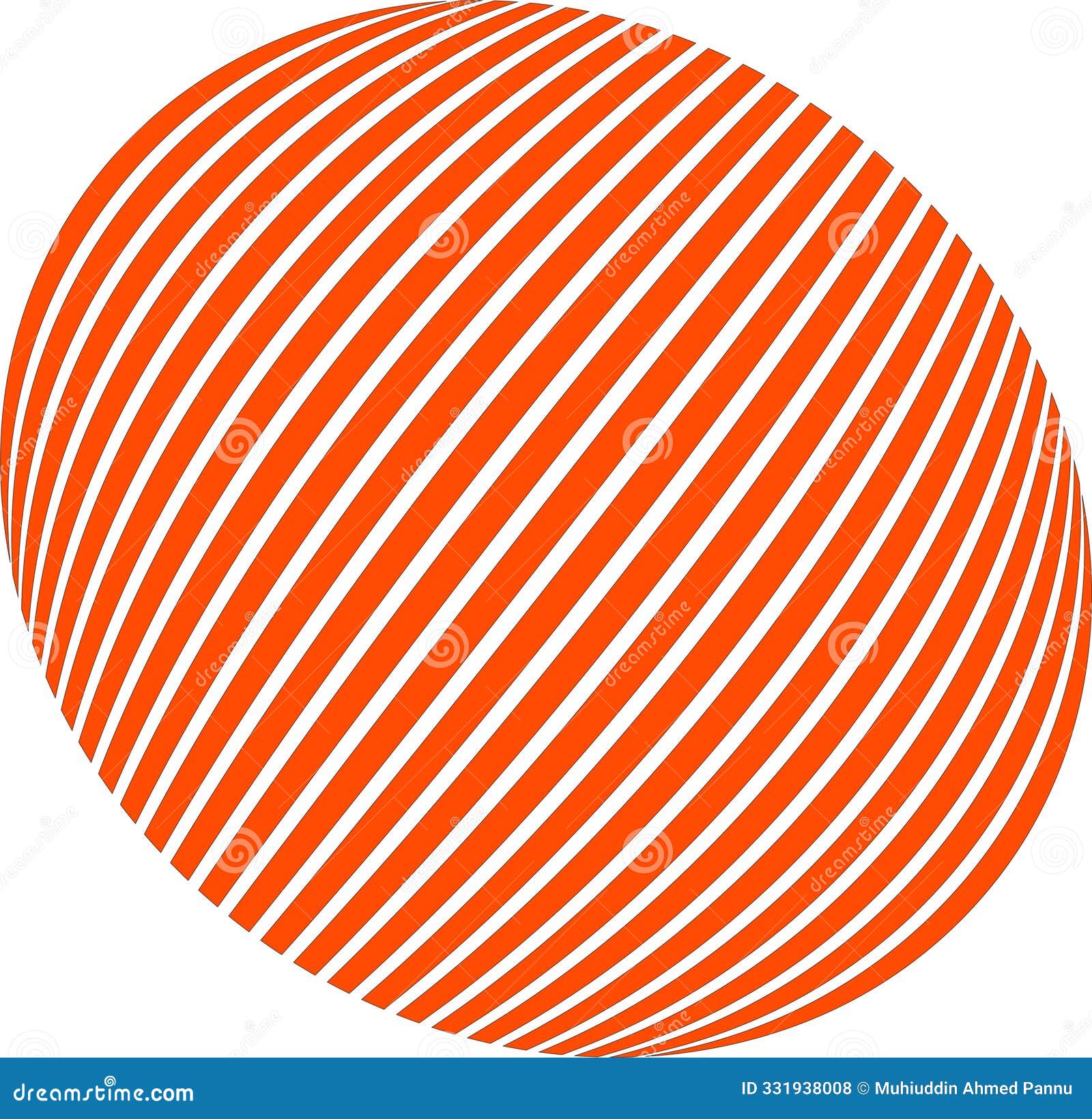 Orange Color Round Pattern. Vector Illustration. Globe Design Stock ...