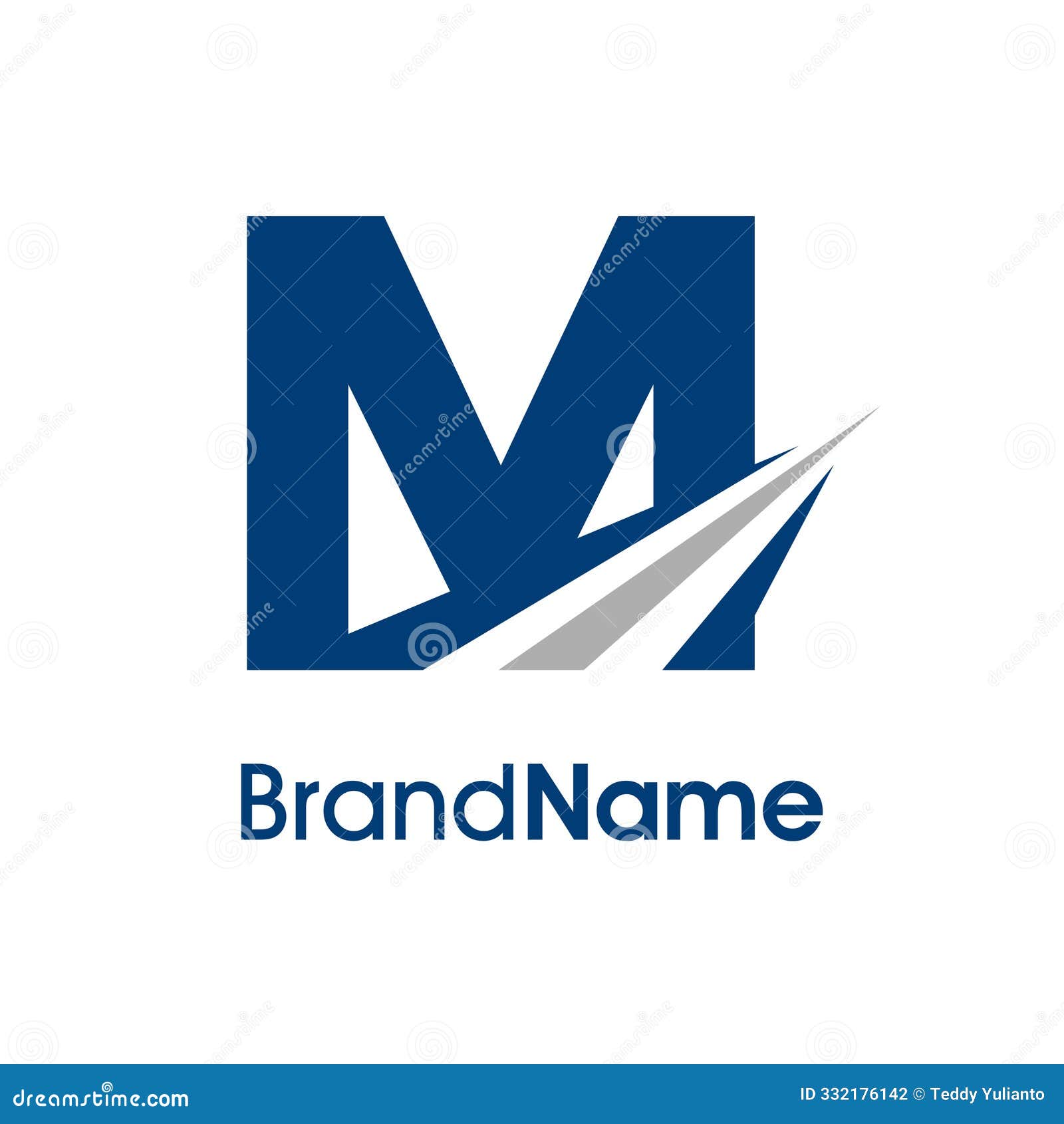 Simple Illustration Initial M Road Logo Stock Illustration ...